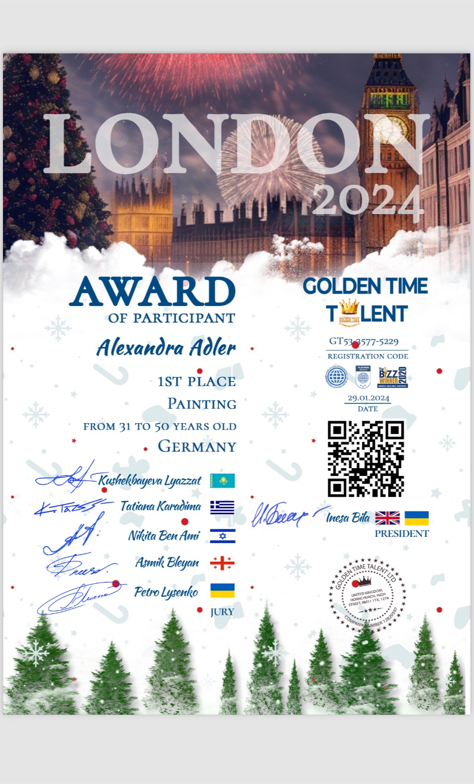 Zertifikate – Alexandra Adler